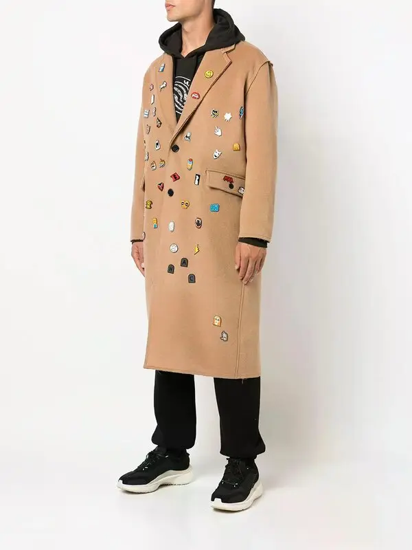 HACULLA. Decorative Pin Embellished Overcoat