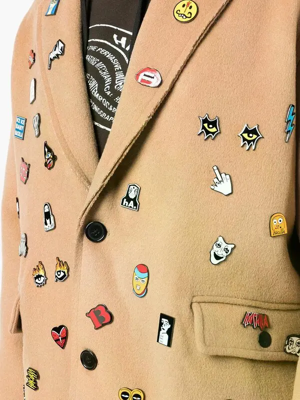 HACULLA. Decorative Pin Embellished Overcoat