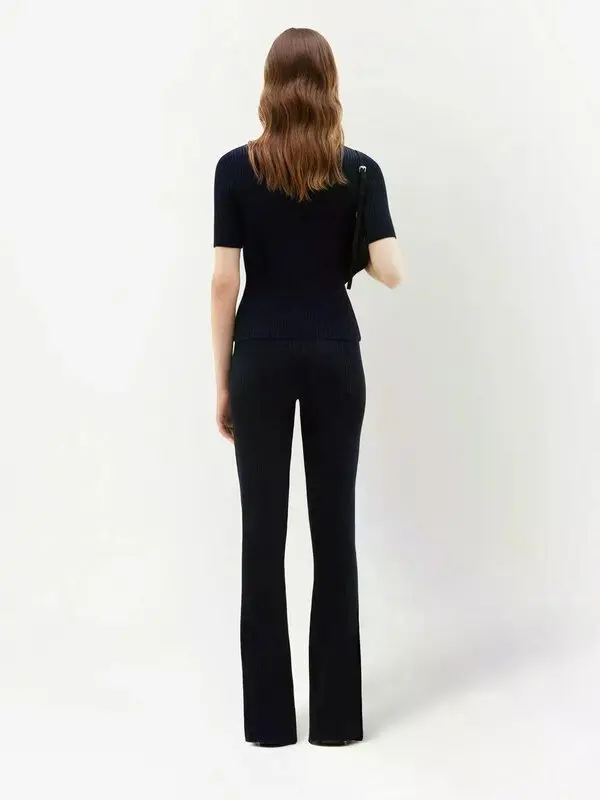 COURREGES Re-edition Ribbed Flared Trousers