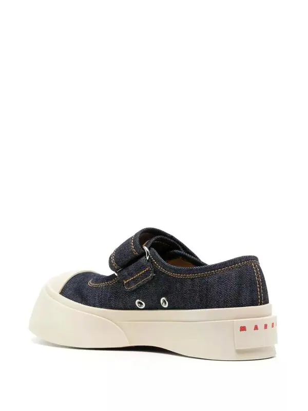 Marni Denim Mary Jane Platform Flats - Neutrals