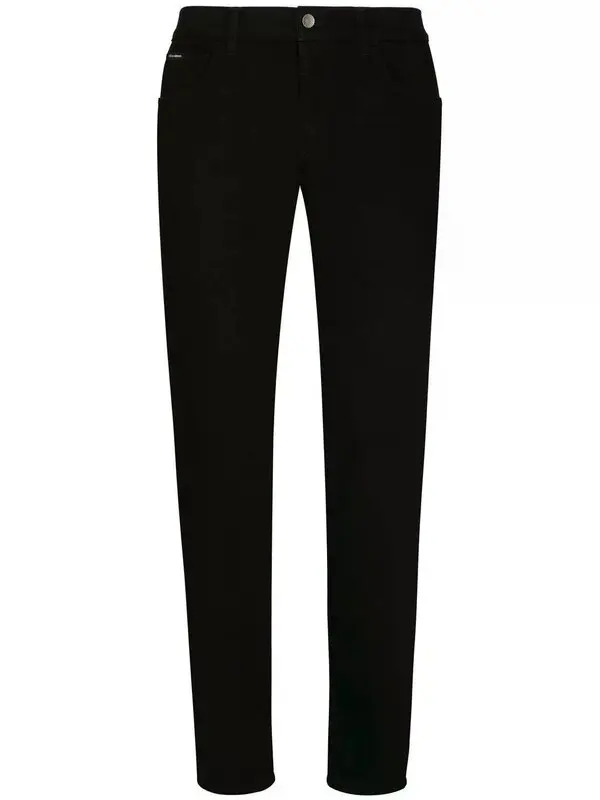 Dolce & Gabbana Logo Appliqué Slim-cut Jeans