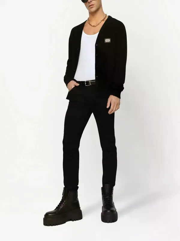 Dolce & Gabbana Logo Appliqué Slim-cut Jeans