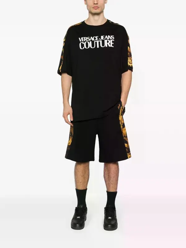 Versace Watercolour Couture-print Track Shorts
