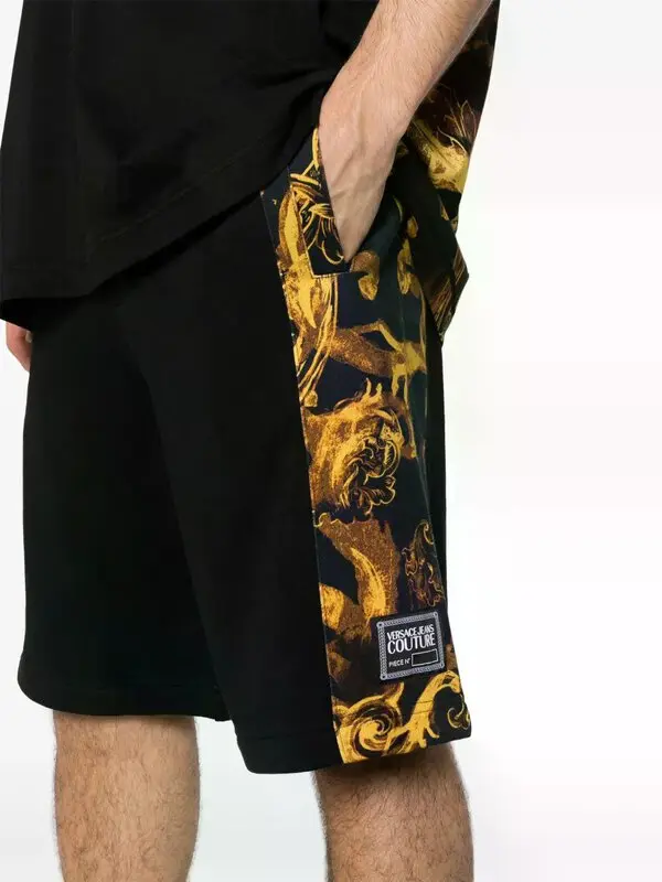 Versace Watercolour Couture-print Track Shorts