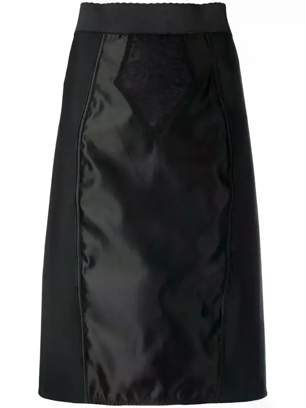 Dolce & Gabbana Powernet Satin Midi Skirt