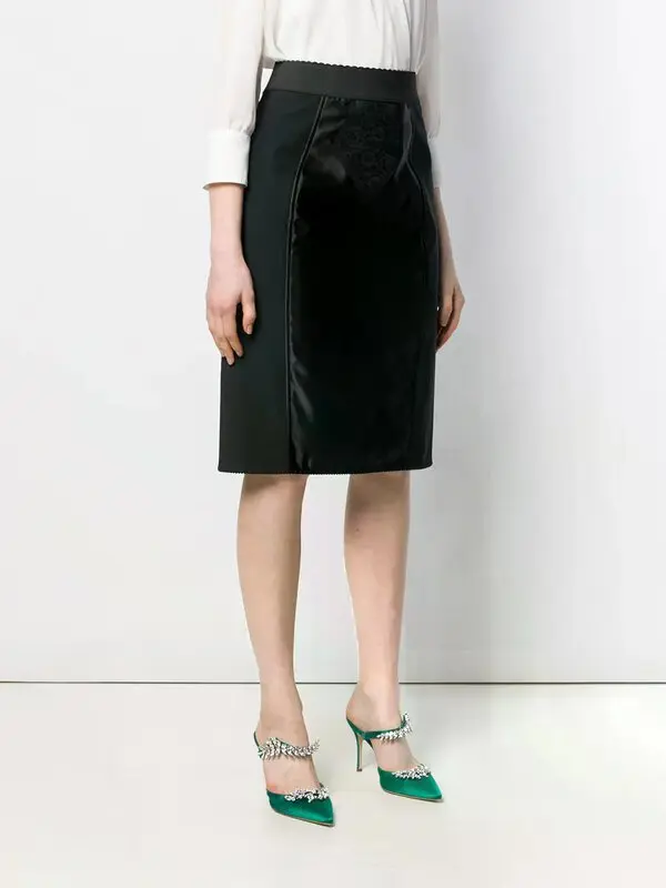 Dolce & Gabbana Powernet Satin Midi Skirt