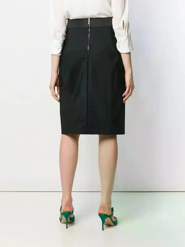 Dolce & Gabbana Powernet Satin Midi Skirt