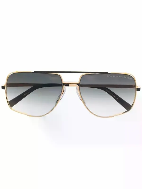 Dita Midnight Special Navigator-frame Sunglasses - Gold