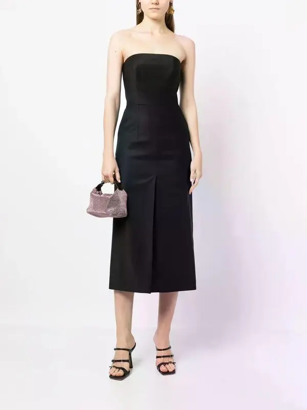 Matériel Fitted Strapless Midi Dress