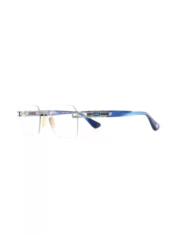 Dita Rimless Square Frame Glasses - Blue