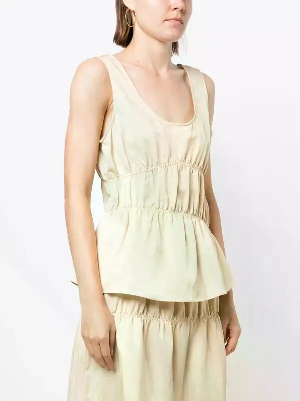 Goen.j Sleeveless Ruched Top - Yellow