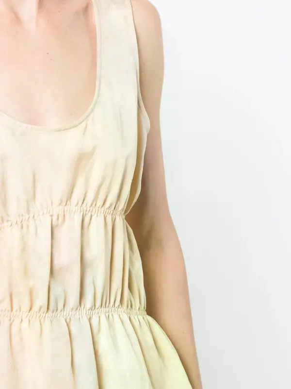Goen.j Sleeveless Ruched Top - Yellow