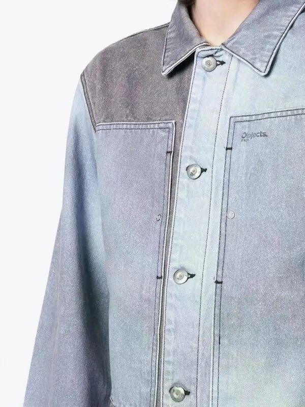 OBJECTS IV LIFE Two-tone Denim Shirt Jacket