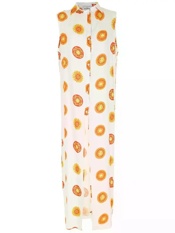 AMIR SLAMA Sol Long Beach Dress - White