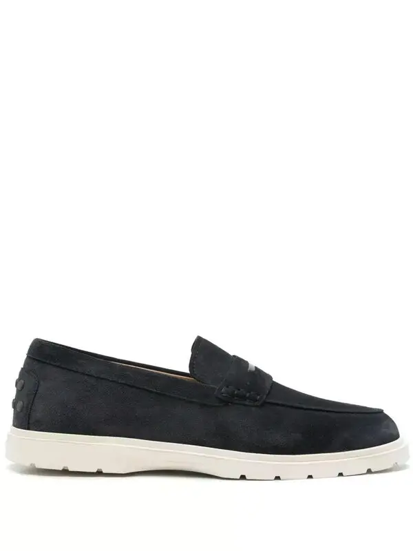 TOD'S Logo-plaque Gommino-detail Loafers - Blue