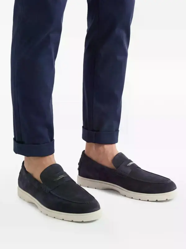 TOD'S Logo-plaque Gommino-detail Loafers - Blue