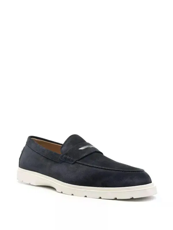 TOD'S Logo-plaque Gommino-detail Loafers - Blue