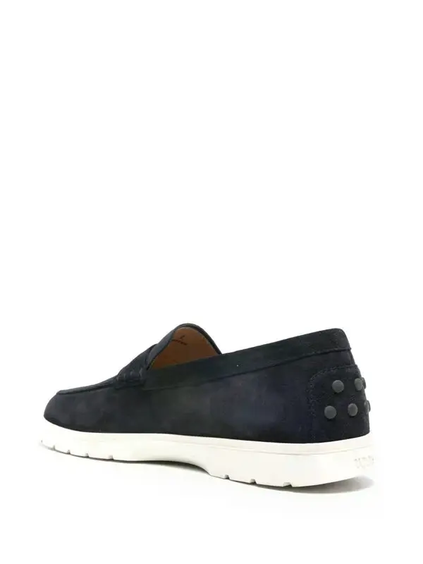 TOD'S Logo-plaque Gommino-detail Loafers - Blue