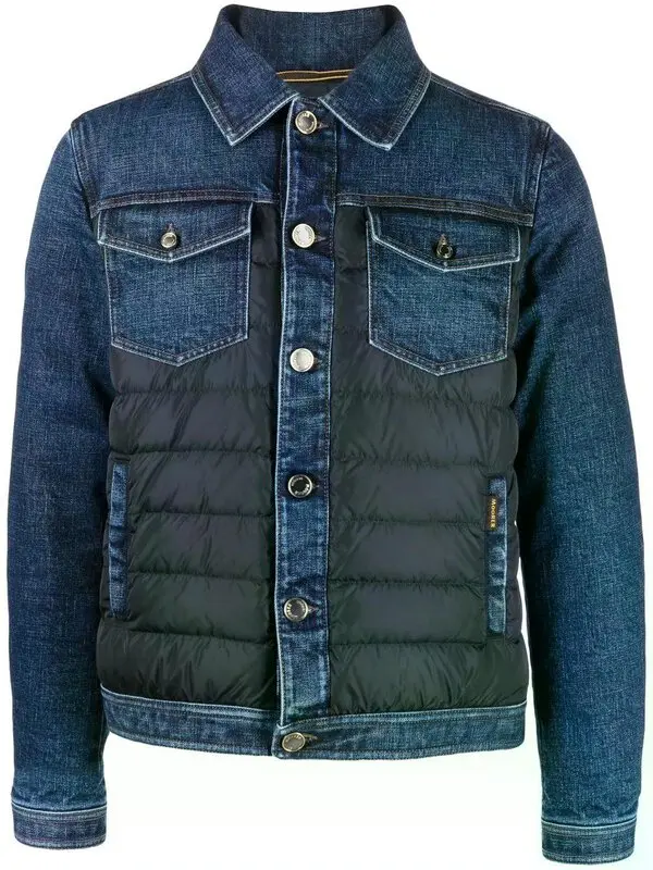 MOORER Contrast Denim Jacket