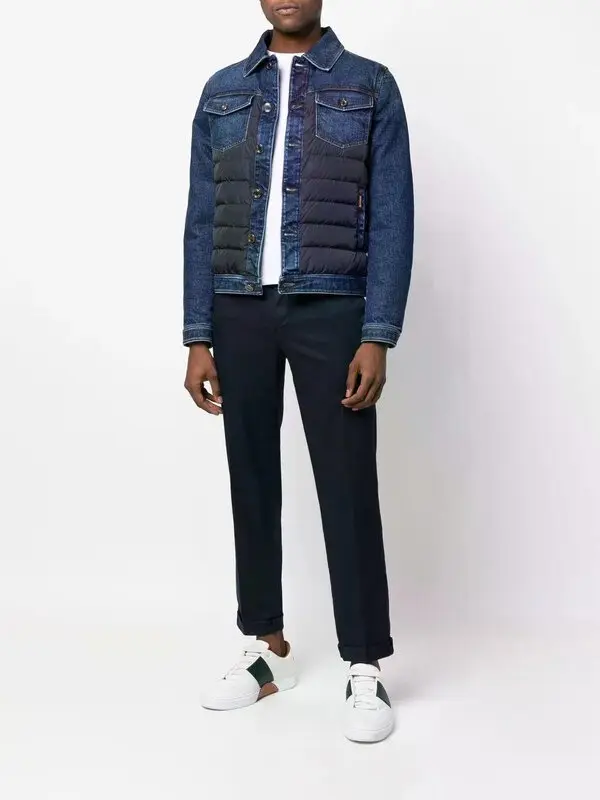 MOORER Contrast Denim Jacket