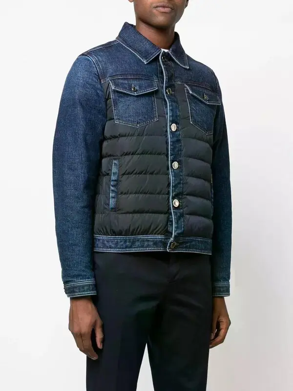 MOORER Contrast Denim Jacket