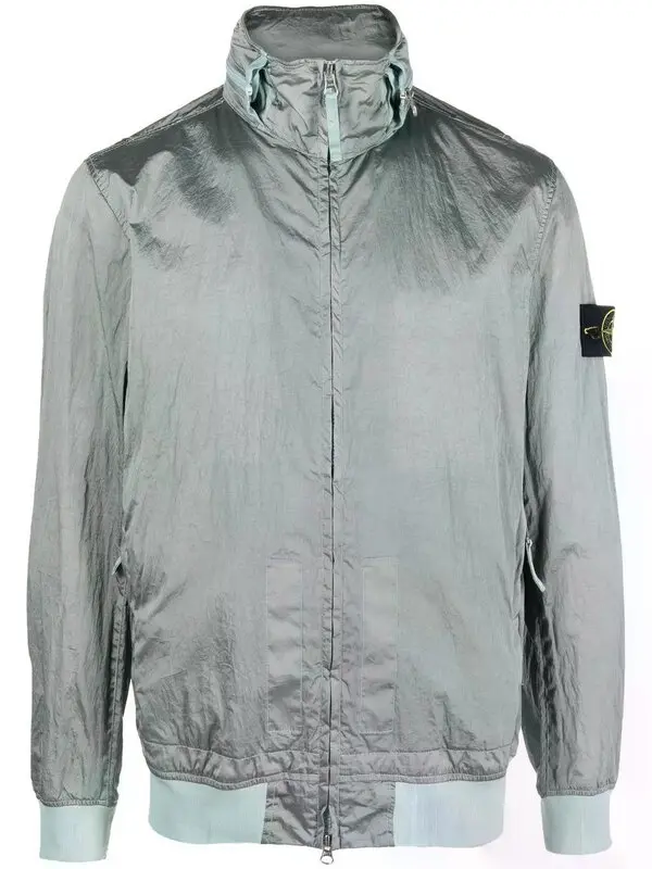 Stone Island Compass-patch Long-sleeved Bomber Jacket