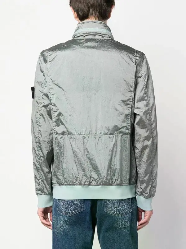Stone Island Compass-patch Long-sleeved Bomber Jacket