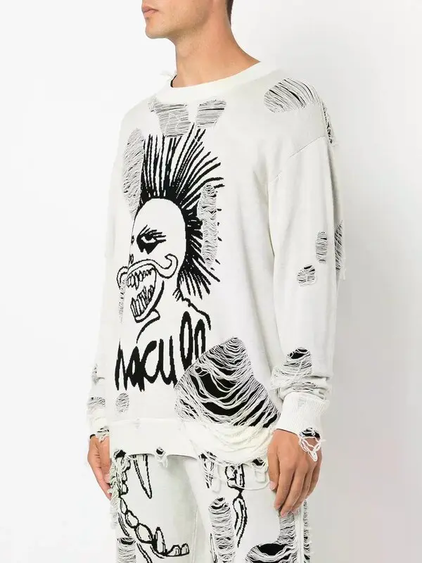 HACULLA. Logo-knit Distressed Jumper