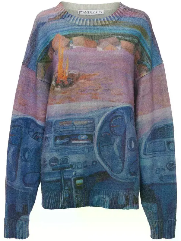 JW Anderson Printed Wool-blend Jumper