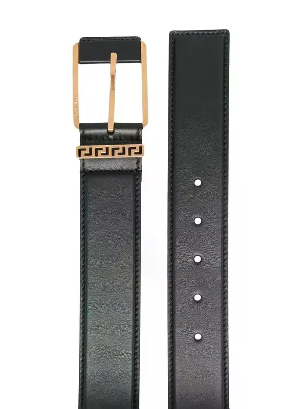 Versace Greca Accent Leather Belt
