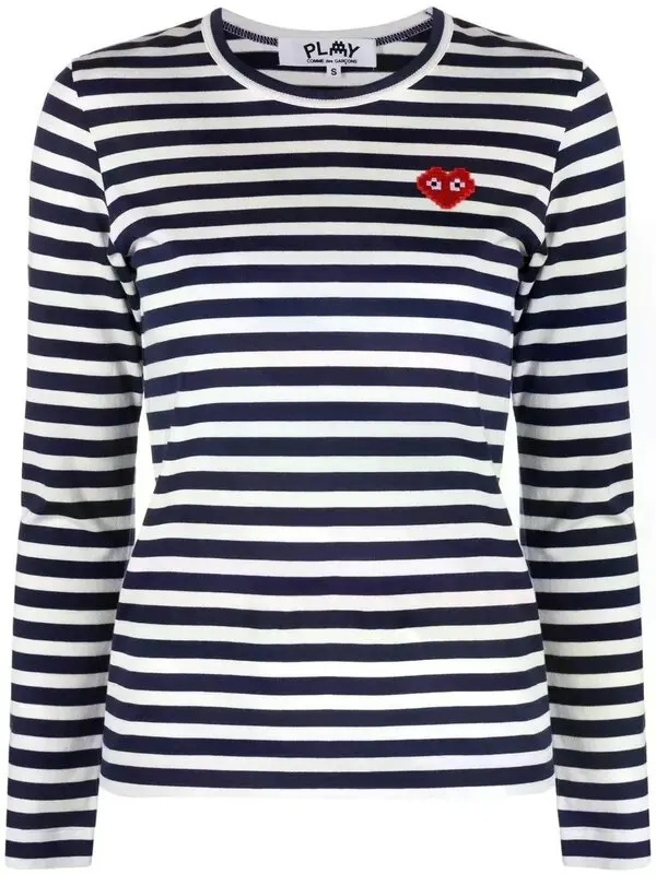 Play Comme Des Garcon Horizontal Stripe Long-sleeve T-shirt
