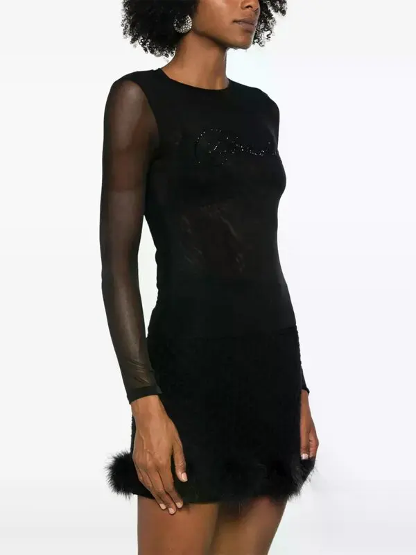 Blumarine Rhinestone-logo T-shirt