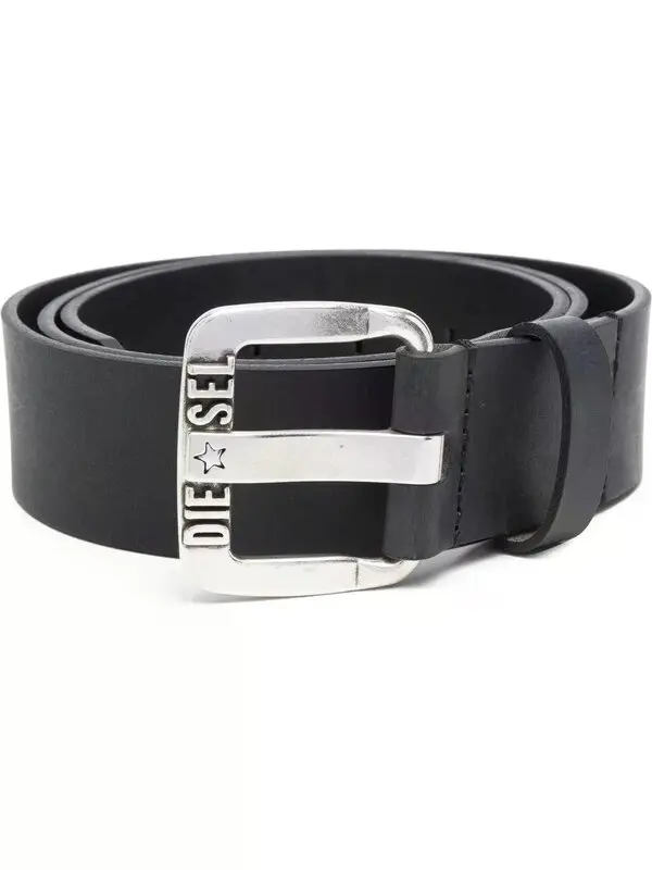 DIESEL® B-star Ii Leather Belt - Black