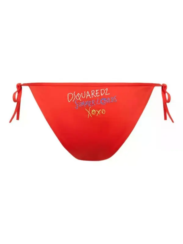 Dsquared2 Embroidered Bikini Briefs - Red