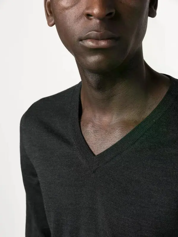 ZANONE V-neck Virgin Wool Jumper - Grey