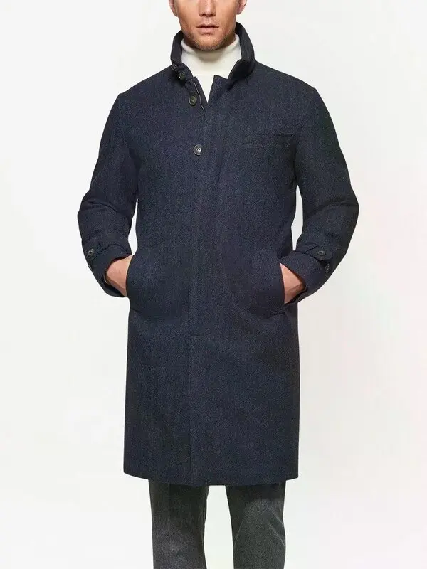 NORWEGIAN WOOL Single-breasted Down-filled Coat