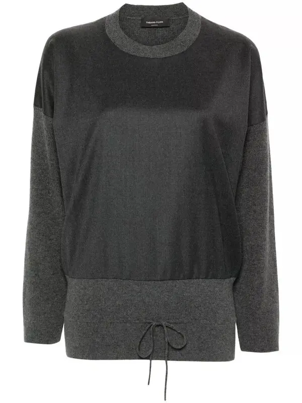 Fabiana Filippi Flannel-front Cropped Sweater