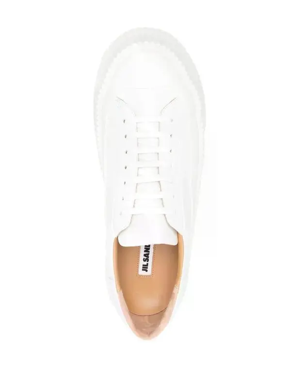 JIL SANDER Lace-up Platform Sneakers - Neutrals
