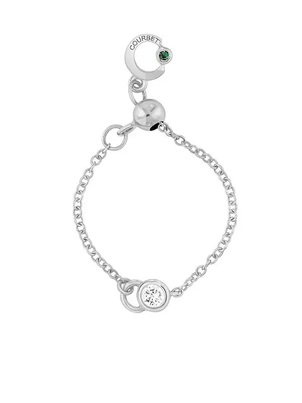 COURBET 18kt Recycled White Gold Laboratory-grown Diamond Adjustable Ring - Silver