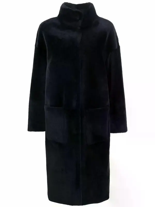 LISKA Reversible Shearling Coat - Blue