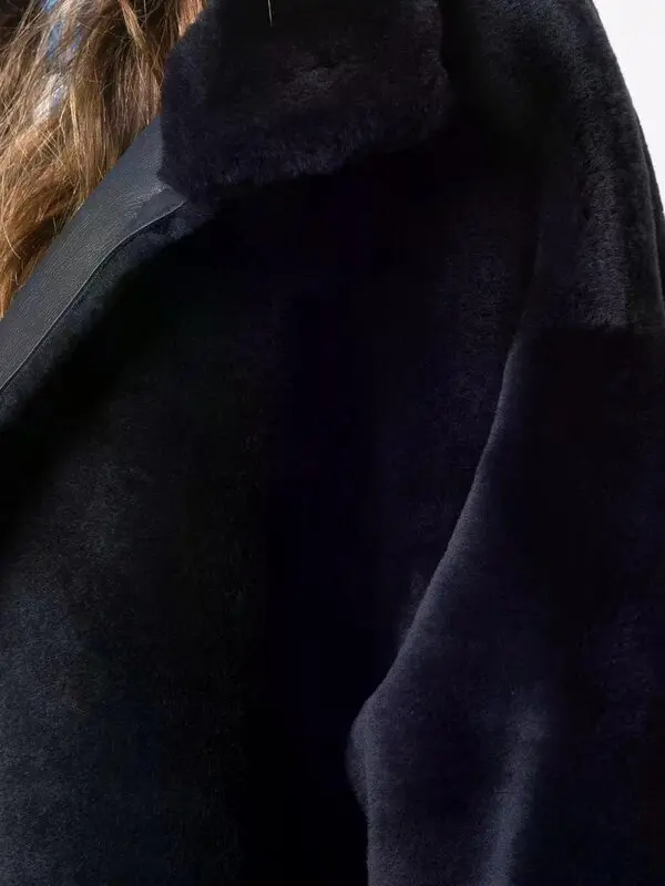 LISKA Reversible Shearling Coat - Blue