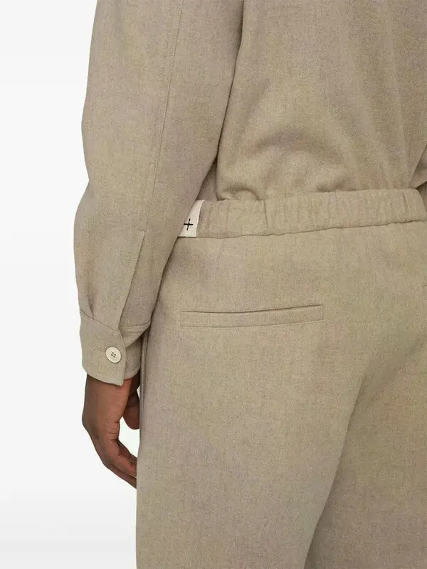 JIL SANDER Logo-patch Wool Tapered Trousers