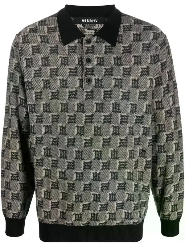 MISBHV Logo-jacquard Polo Jumper