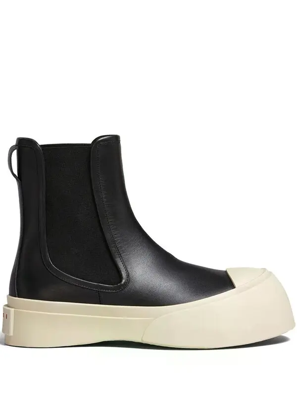 Marni Pablo Leather Chelsea Boots - Black