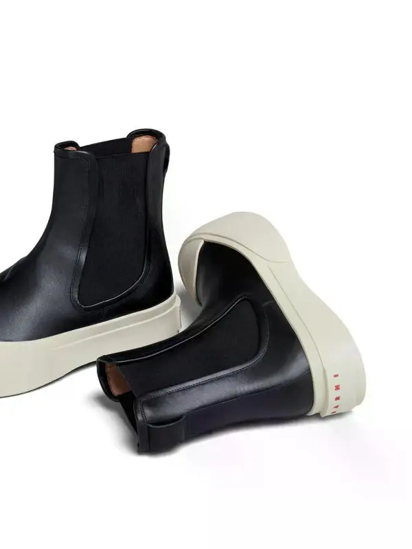 Marni Pablo Leather Chelsea Boots - Black