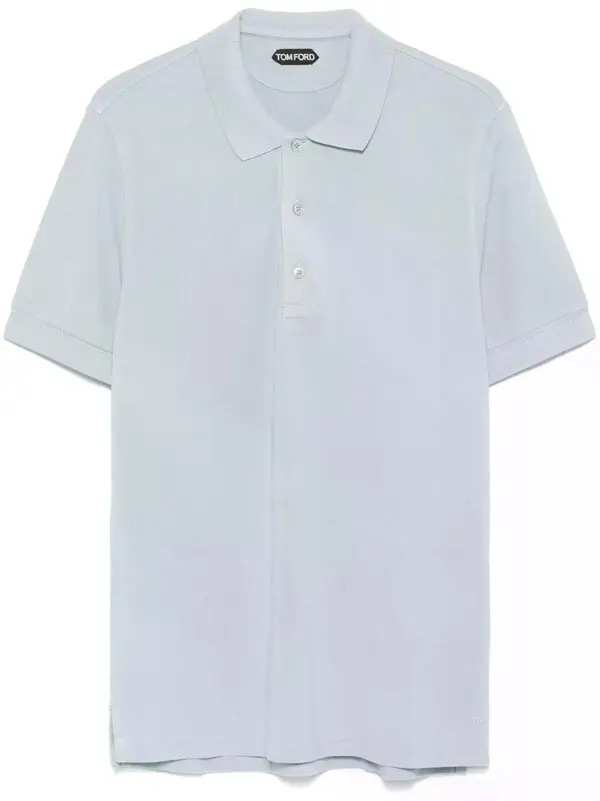 TOM FORD Piqué Polo Shirt - Blue