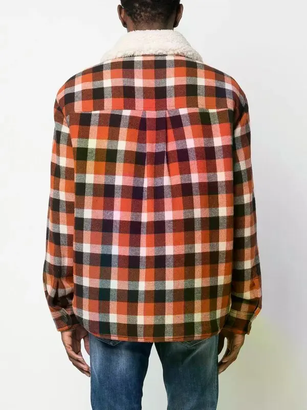 Dsquared2 Check-print Shearling Jacket