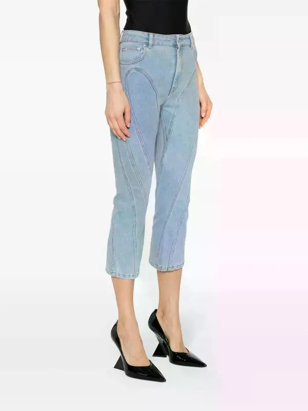 MUGLER High-rise Cropped Jeans