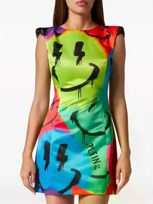 Philipp Plein All-over Graphic-print Mini Dress