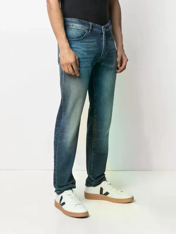 PT TORINO Low-rise Straight-leg Jeans - Blue